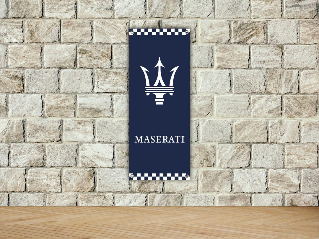 MASERATI Logo Banner Vinly, Garage Sign, Office or Showroom, Flag ...