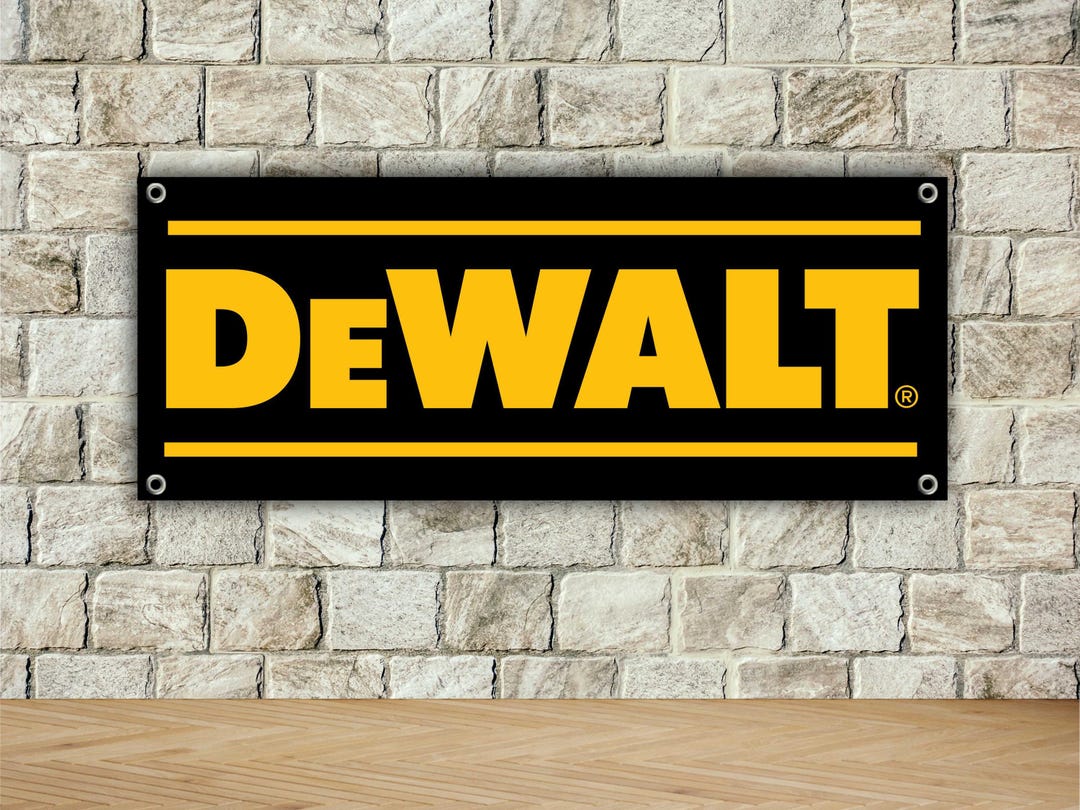 DEWALT Logo Banner Vinly, Garage Sign, Office or Showroom, Flag ...