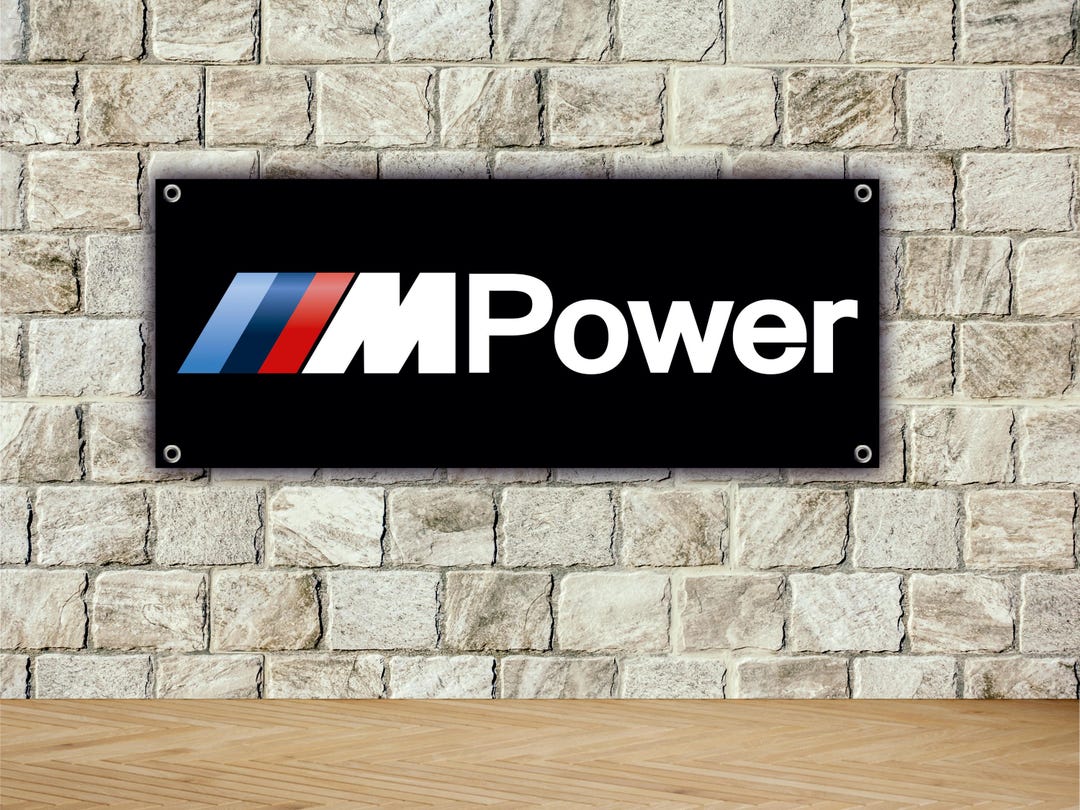 BMW M Power Vinyl Banner, Garage Decor, Motorsport Flag - Etsy