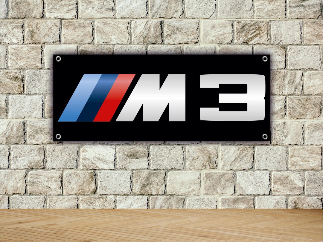 BMW M3 Logo Banner Vinly, Garage Sign, Office or Showroom, Flag ...