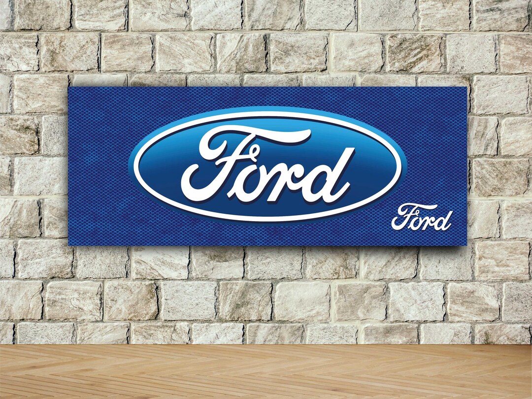 FORD Logo Banner Vinly, Garage Sign, Office or Showroom, Flag , Racing ...
