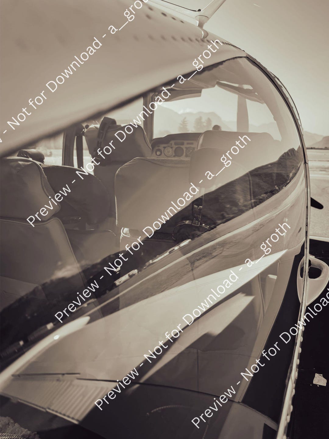 Cockpit Detail of a Light Aircraft – Analog Instruments | Aviation ...