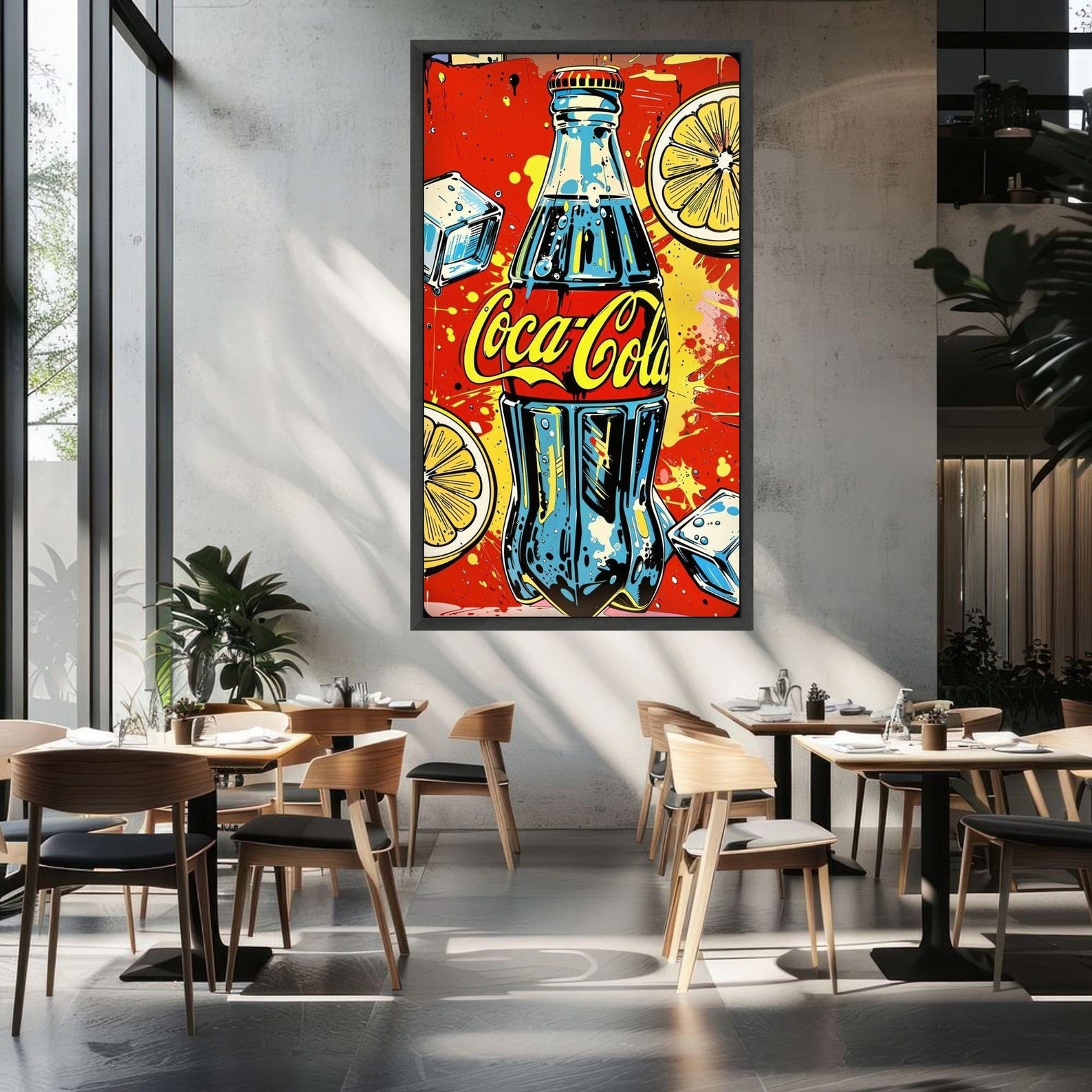 Retro Coca Cola Pop Art Canvas, Vintage Soda Bottle Wall Art, Modern ...