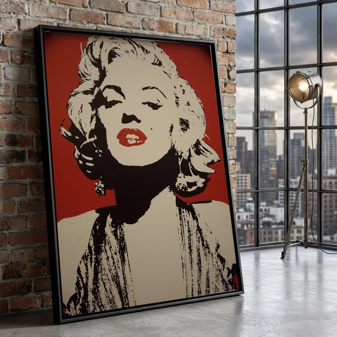 Marilyn Monroe Pop Art Canvas, Andy Warhol Style, Retro Home Decor - Etsy