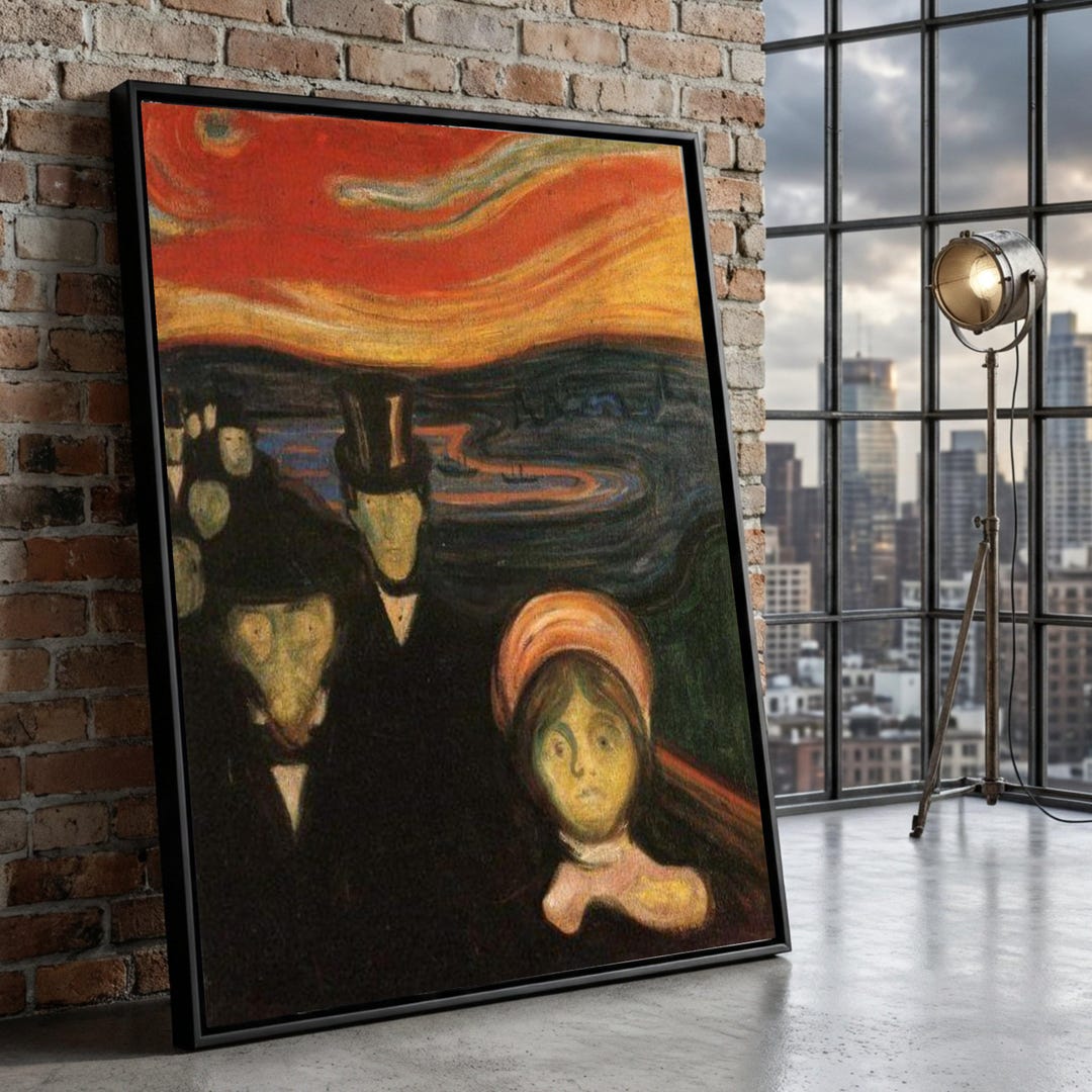 The Scream Canvas Wall Art, Edvard Munch Style, Expressionist Home ...