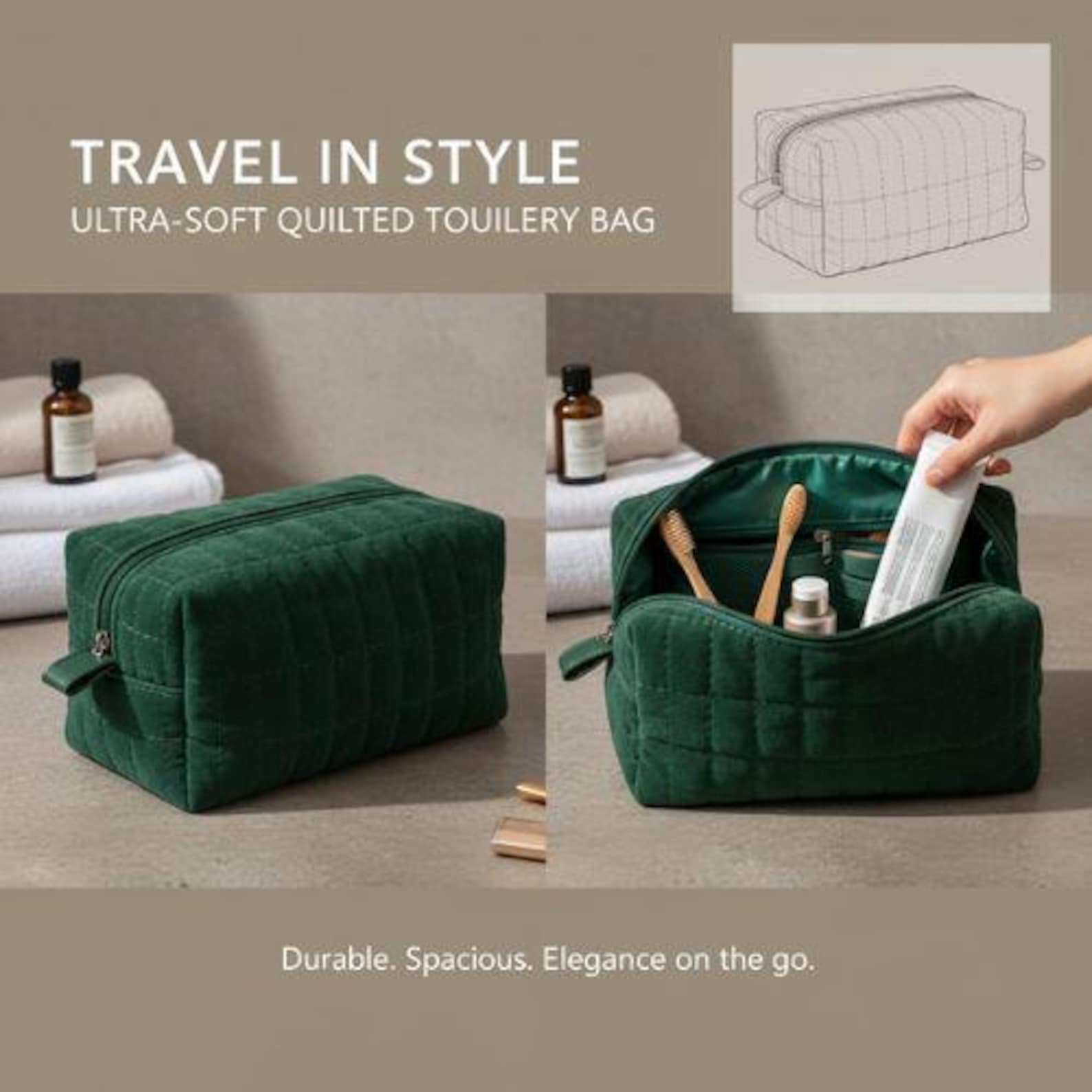 Cosmetic Bag Pattern, Makeup Bag Pattern, Toiletry Bag Pattern, Travel ...