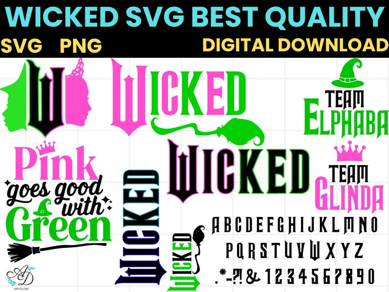 Wicked Font and Clipart Svg Png,letters Numbers,witch Clipart,witch ...