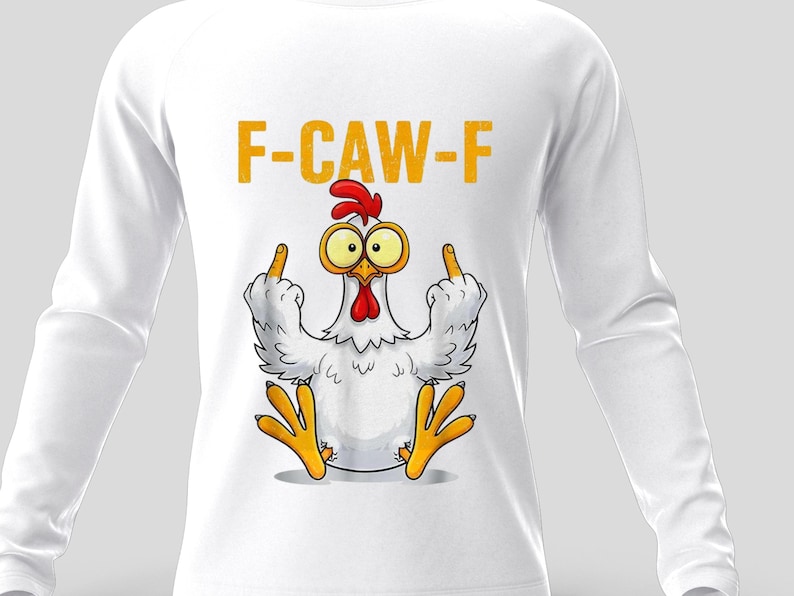 Trendy Funny F-caw-f Chicken Bundle PNG Funny Screaming Chicken PNG ...