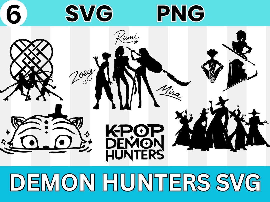 Kpop Demon Hunters SVG / PNG Cricut Silhouette Canva Digital Download ...