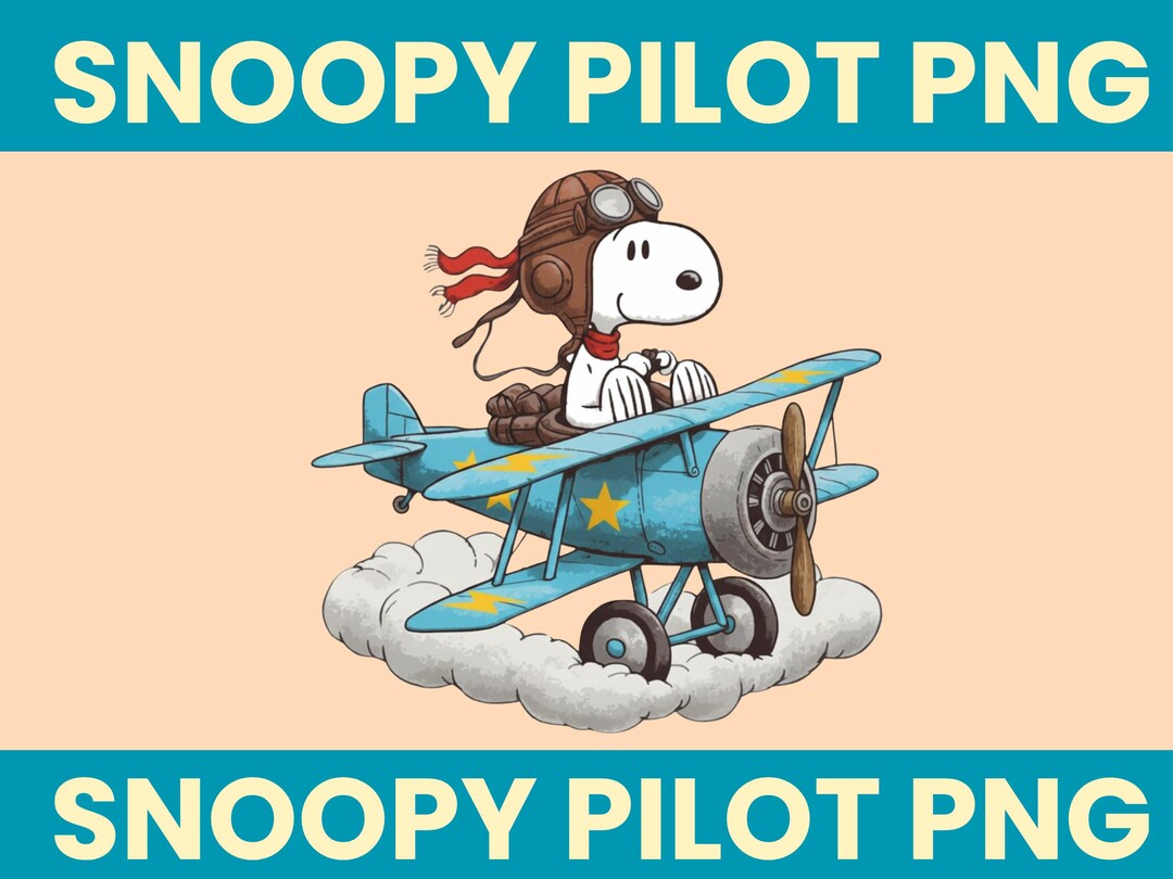 Snoopy Pilot PNG : Clipart avion de dessin animé rétro chien volant ...