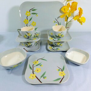 Vintage 40s WEIL WARE California Pottery Dinnerware, Malay Blossom ...