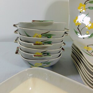 Vintage 40s WEIL WARE California Pottery Dinnerware, Malay Blossom ...
