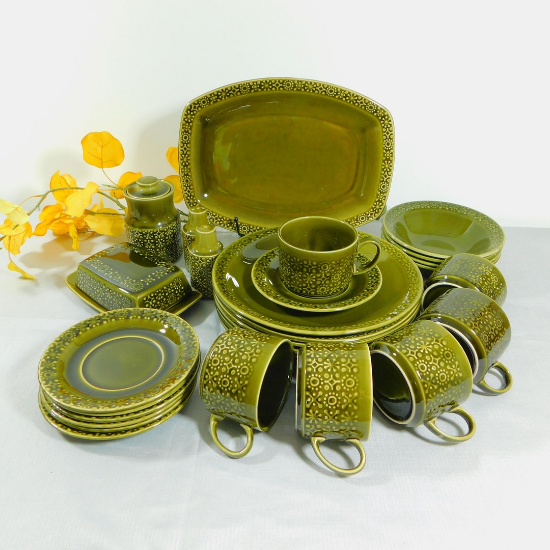 Retro 60s Irish Fine Earthenware Celtic Connemara Erin Green Glazed ...