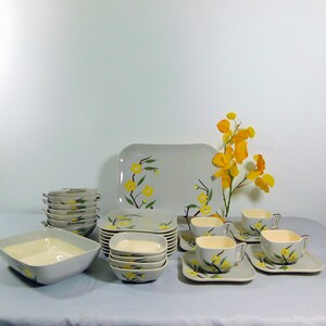 Vintage 40s WEIL WARE California Pottery Dinnerware, Malay Blossom ...