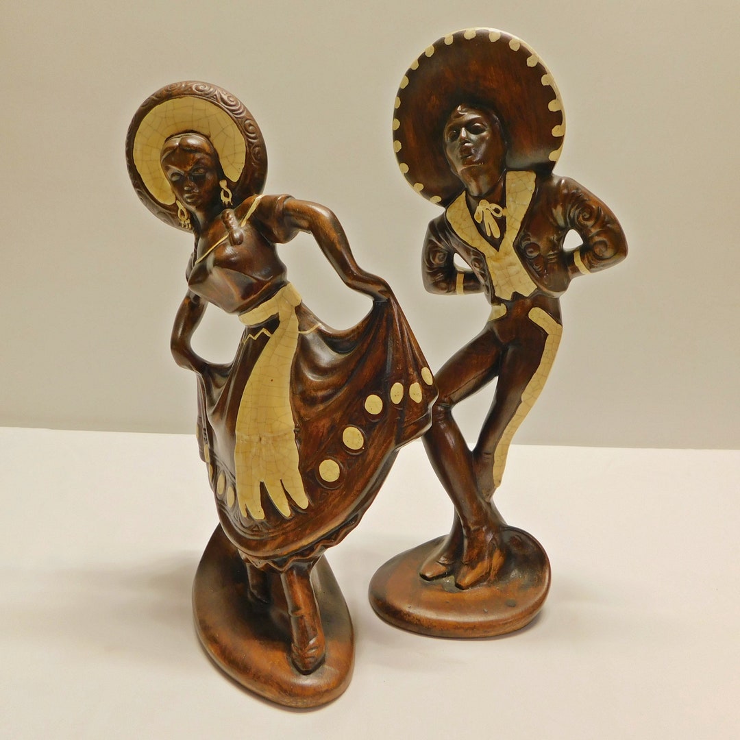 Vintage Mid-century Treasure Craft Ceramic Dancers: Spanish Mexican ...