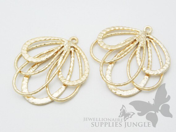 P164-MG// Matt Gold Plated Unique Chandelier Pendant 2pcs - Etsy