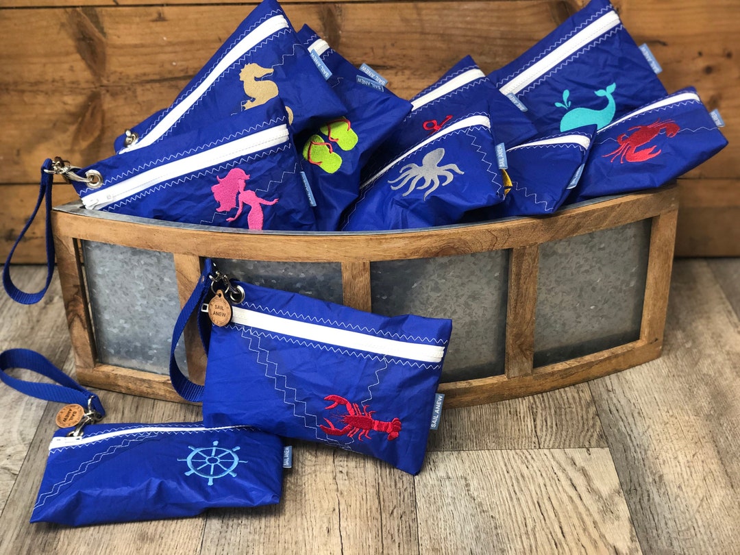 Bright Blue Recycled Sail Wristlets - Etsy