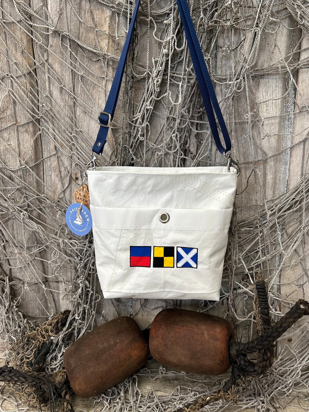 Personalized Recycled Sail Cross Body - Nautical Flags, Traditional ...