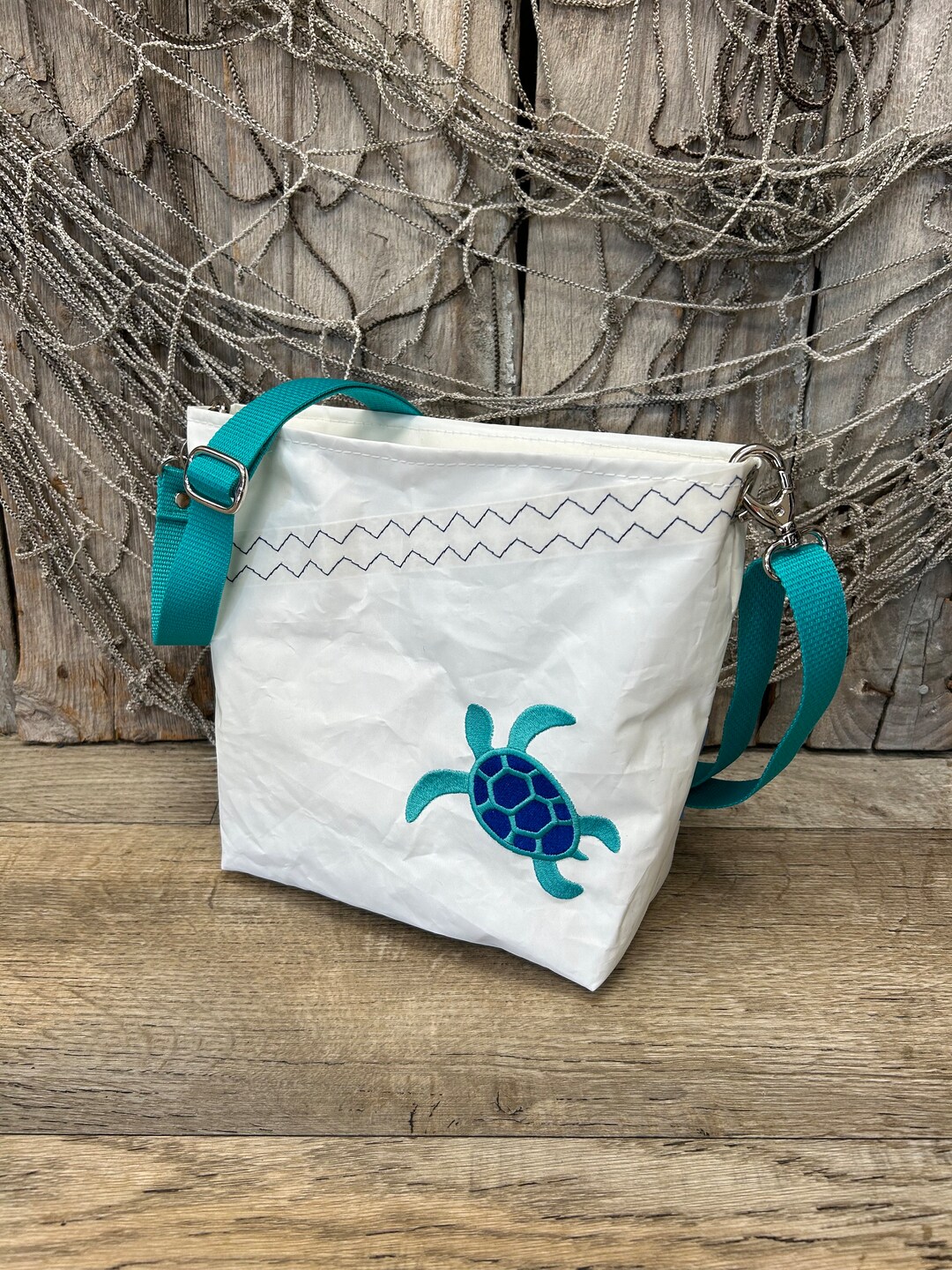 Recycled Sail Sea Turtle Crossbody Bag, Nautical Purse - Etsy
