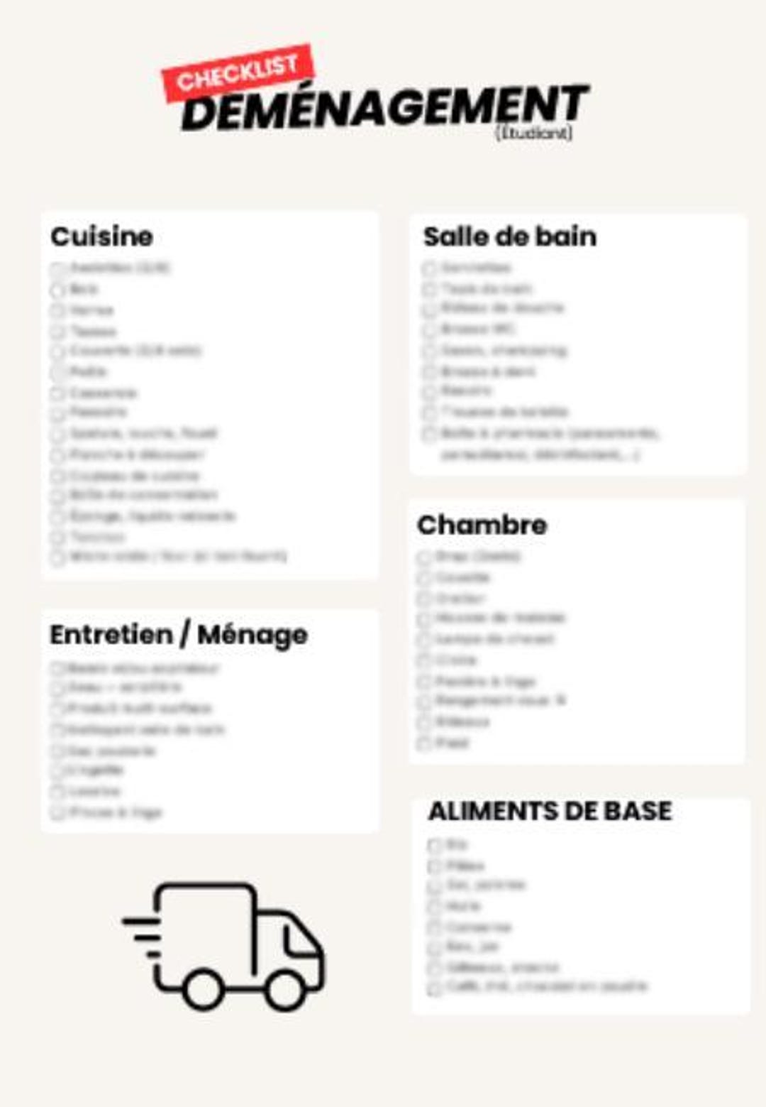 First Student Move Checklist - Etsy Australia
