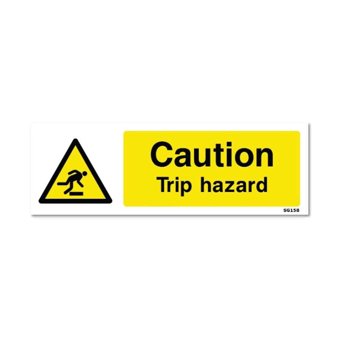 Caution Trip Hazard Self Adhesive Sticker - Danger, Curb, Warning, Sign ...