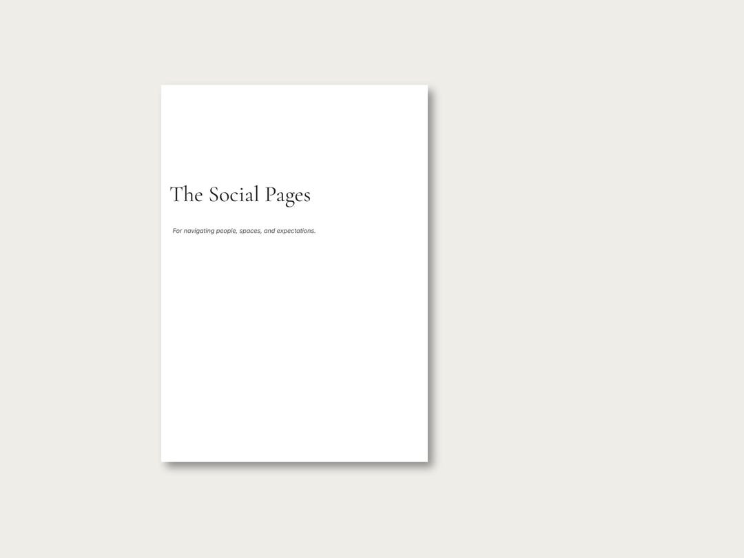 The Social Pages – Gentle Reflection Pages for Navigating Social ...