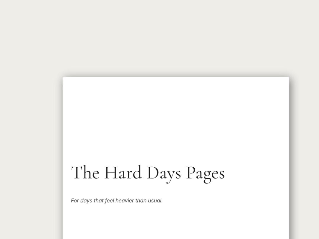 The Hard Days Pages – Gentle Reflection Pages for Difficult Days ...