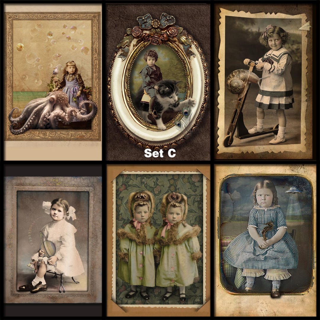 Kids and Pets Collection. Oneiric Photo. SET C-6 IMAGES. Digital ...