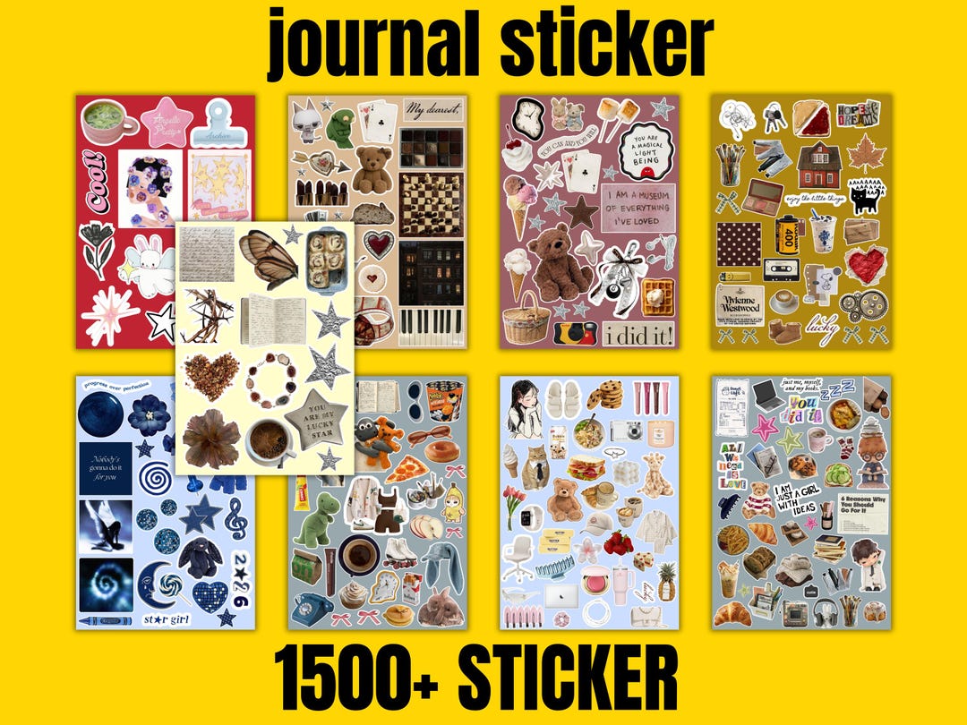 Pinterest Inspired Sticker Mega Bundle | 1500+ Aesthetic Digital ...