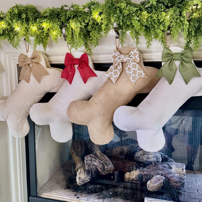 Burlap Dog Stocking - Etsy