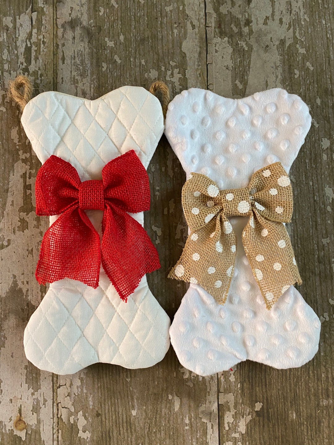 Mini-dog Bone Stockings Burlap Pet Stocking - Etsy