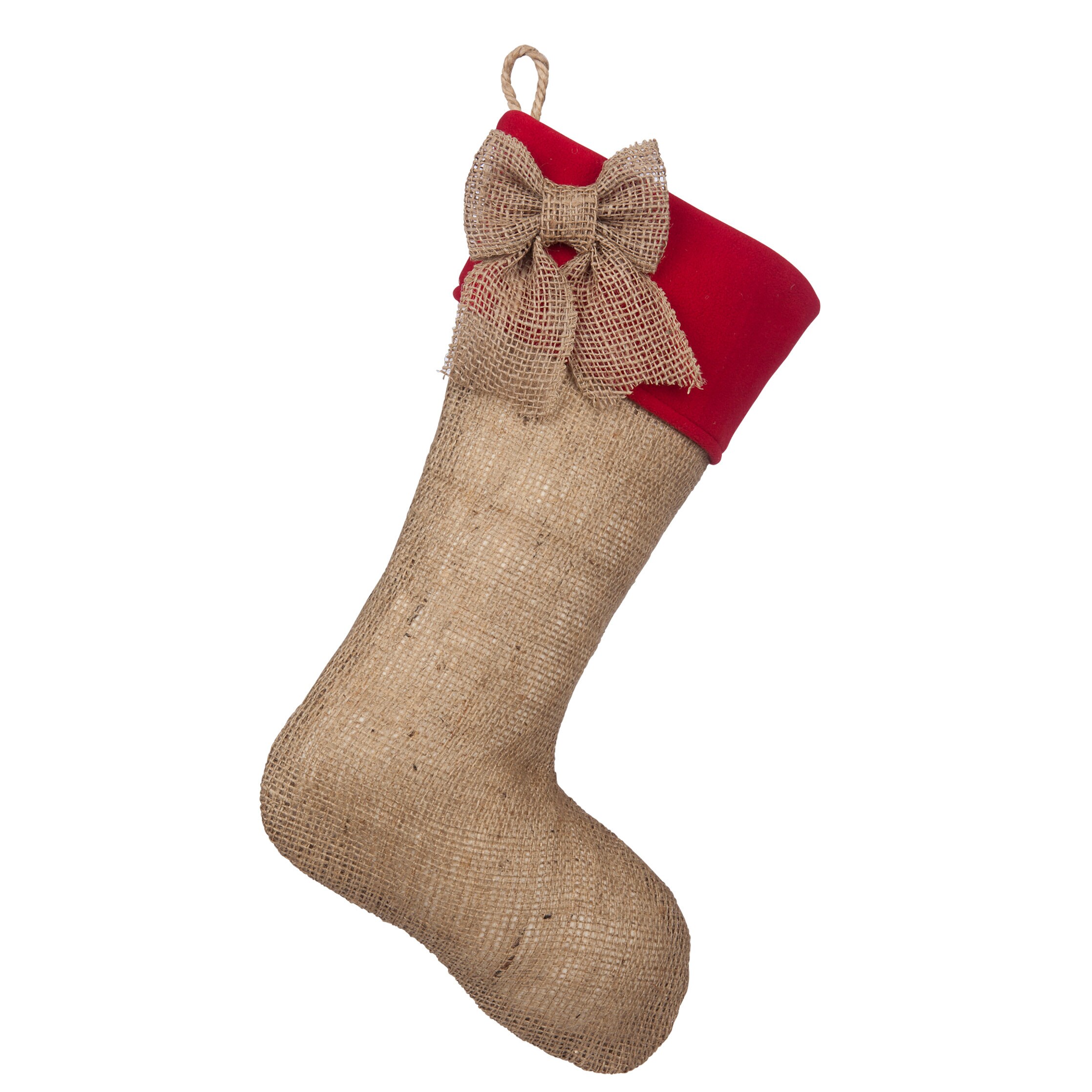 Burlap Stockings - Matching Set of 5 Family Christmas Stockings With ...