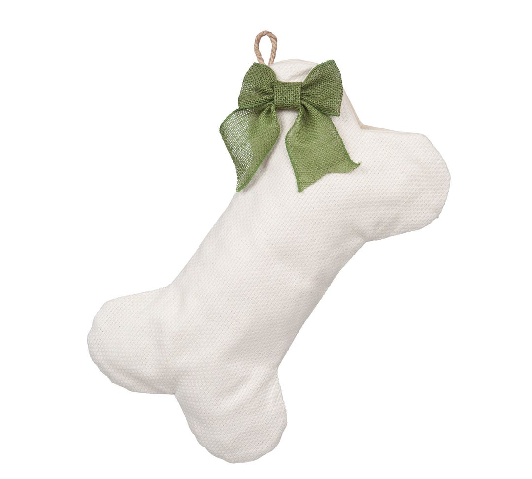 Woven Dog Bone Christmas Stocking With Optional Bow Pet - Etsy