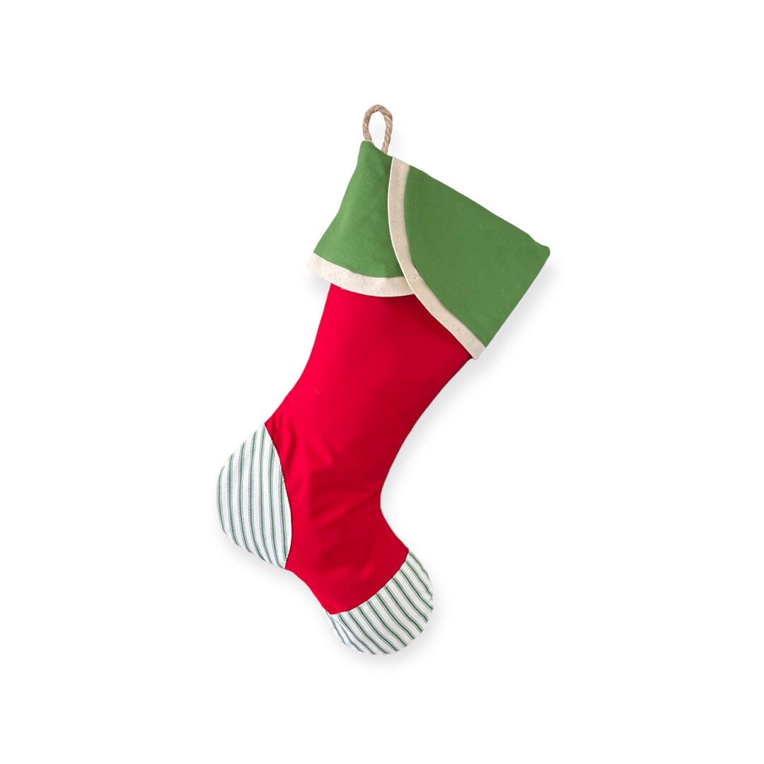 Red and Green Elf Stocking - Style F - Etsy