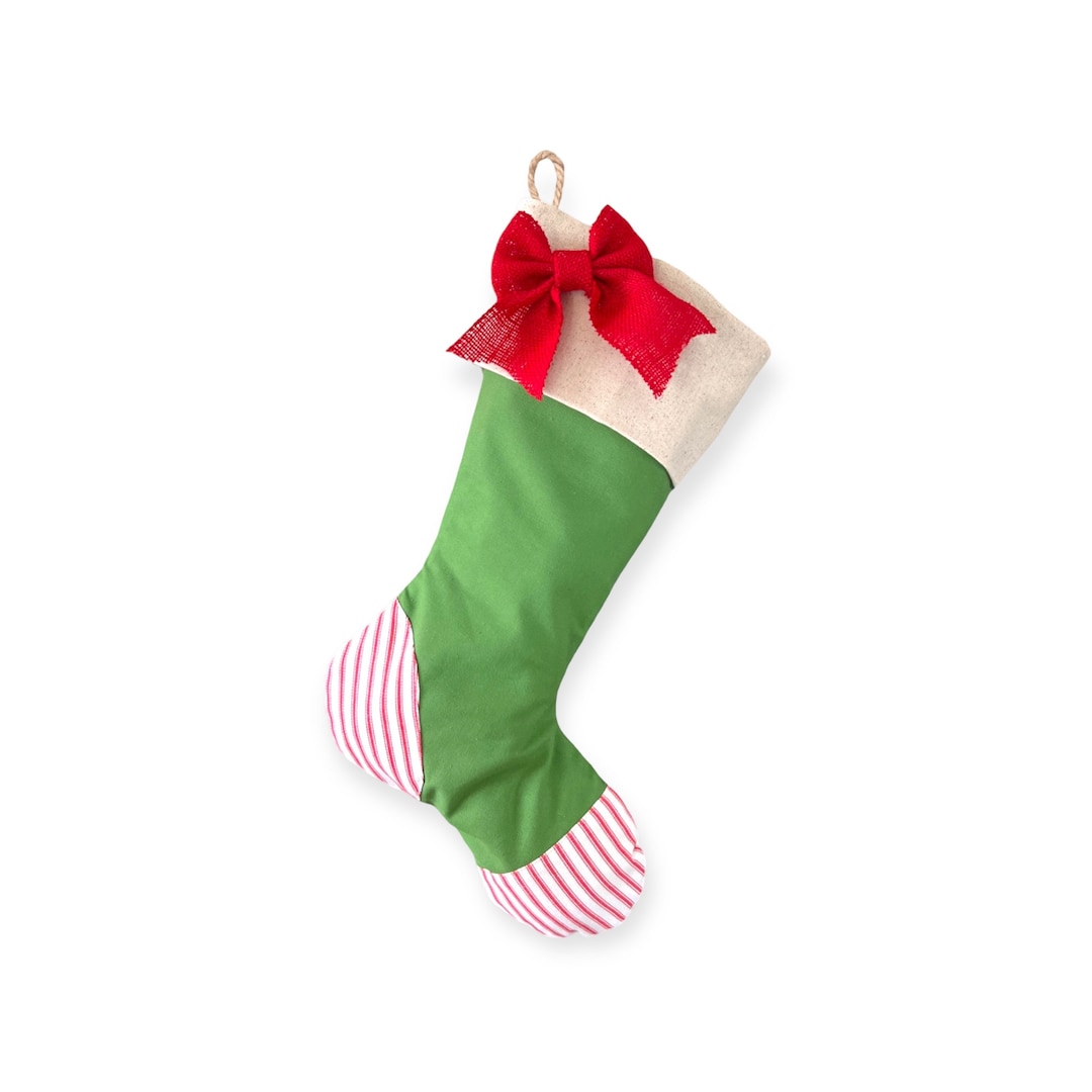 Red and Green Elf Stocking - Style J - Etsy