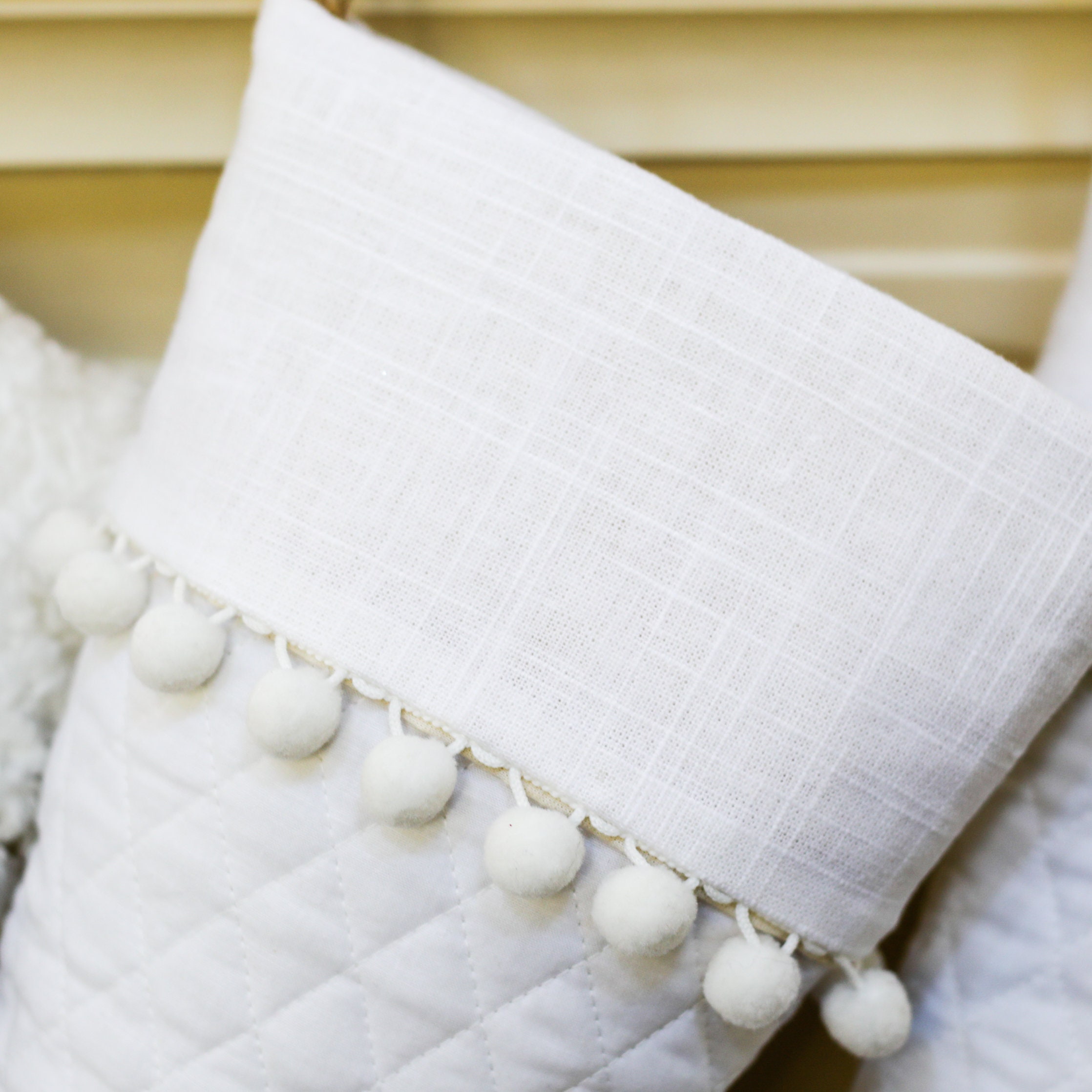 White Christmas Stocking White Quilted Stocking Style C - Etsy