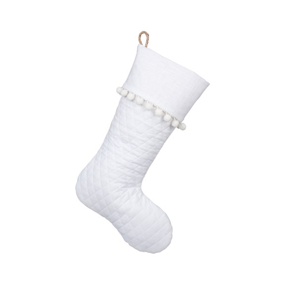 White Christmas Stocking White Quilted Stocking Style C | Etsy