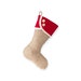 Burlap Stocking Wit Red Accents, and Hand-sewn Wood Buttons - Etsy