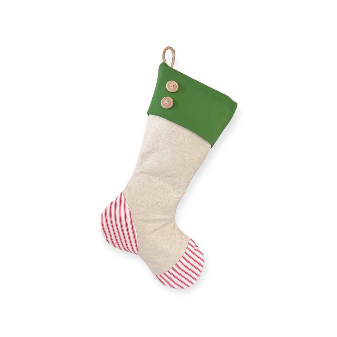 Red and Green Elf Stocking - Style B - Etsy