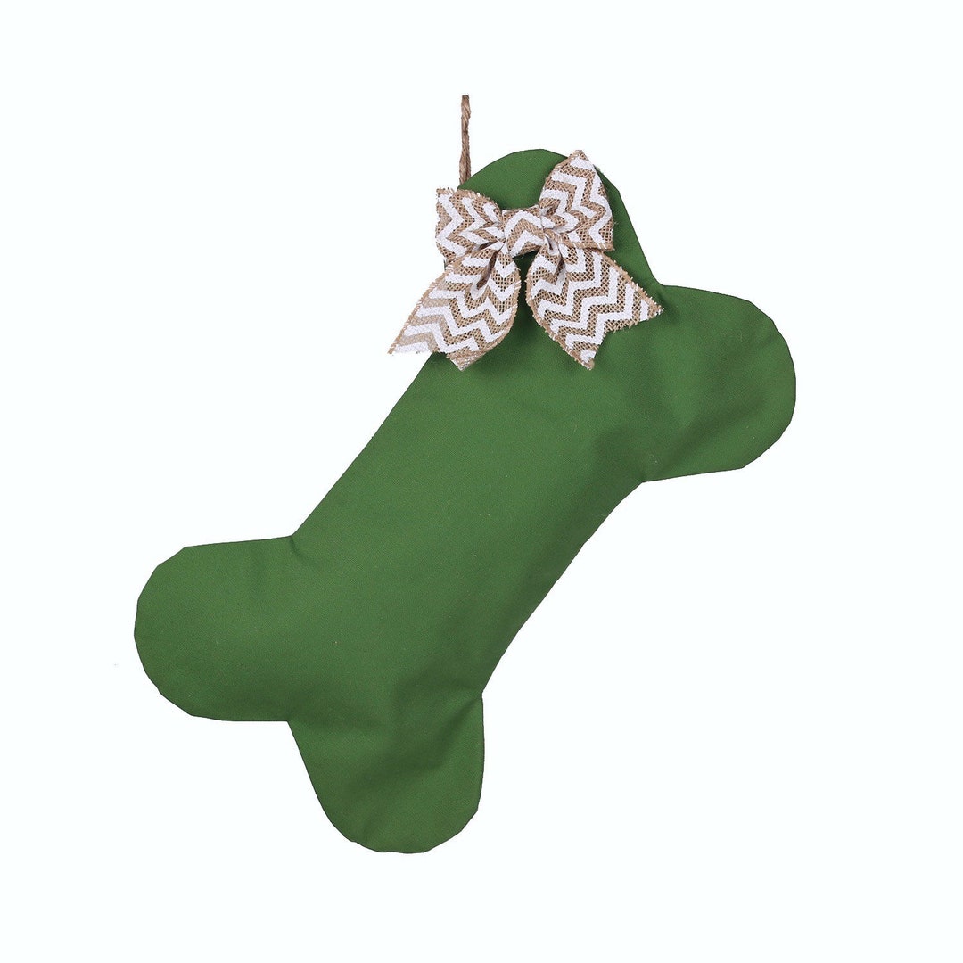 Green Bone Shaped Stocking for Dogs - Etsy