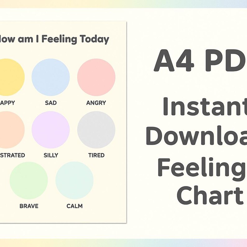 Kids' Emotion Chart - How Am I Feeling Today Kids' Feelings Tracker ...