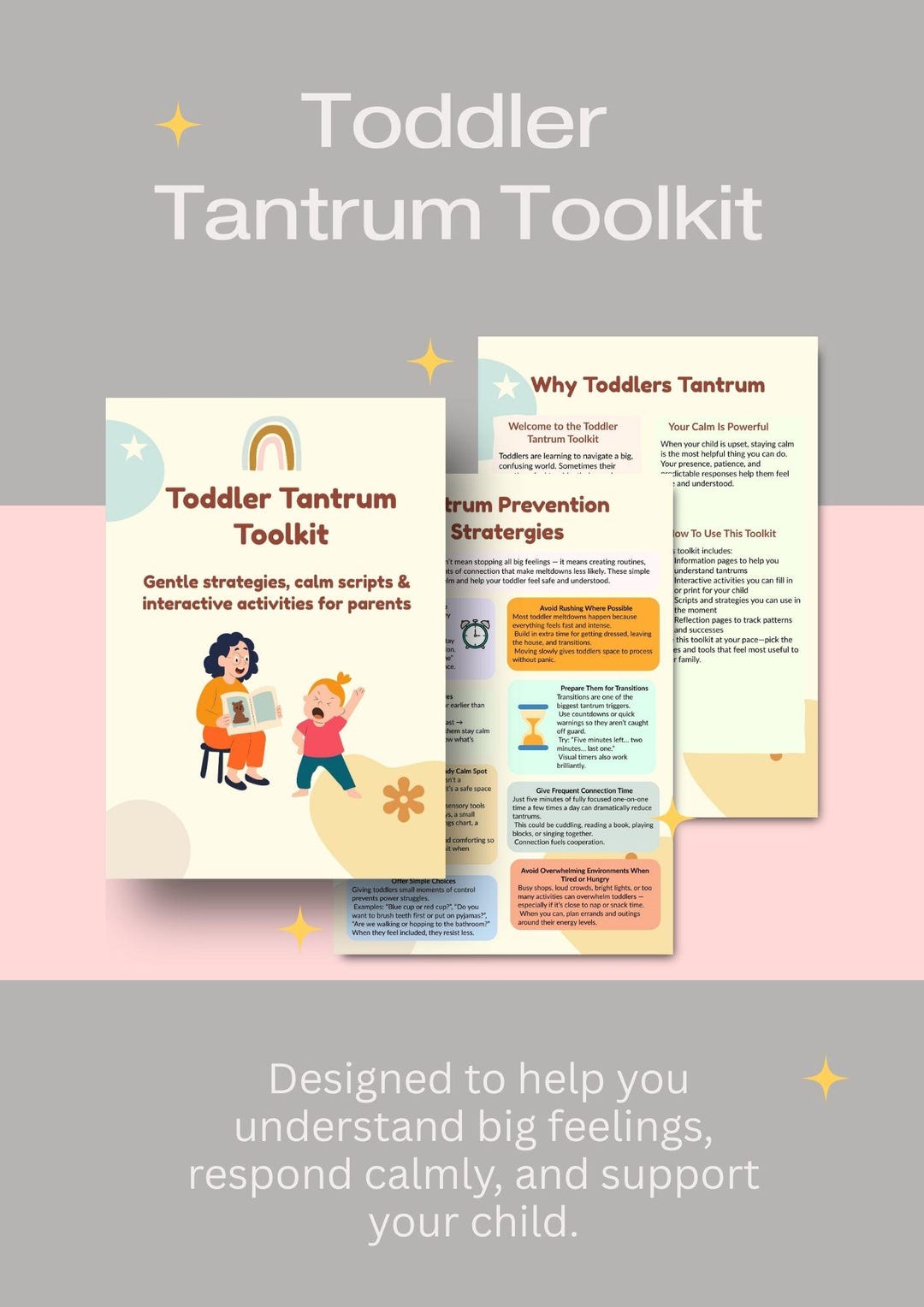 Toddler Tantrum Toolkit Printable | Calm Down Strategies, Emotion ...