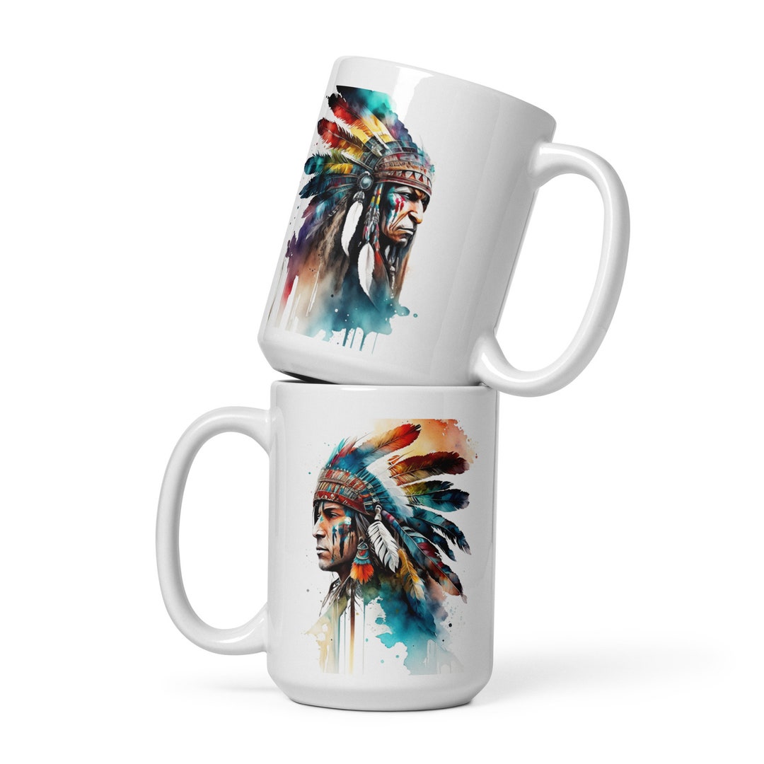 Native American, Coffee Mug, Native American Art - Etsy