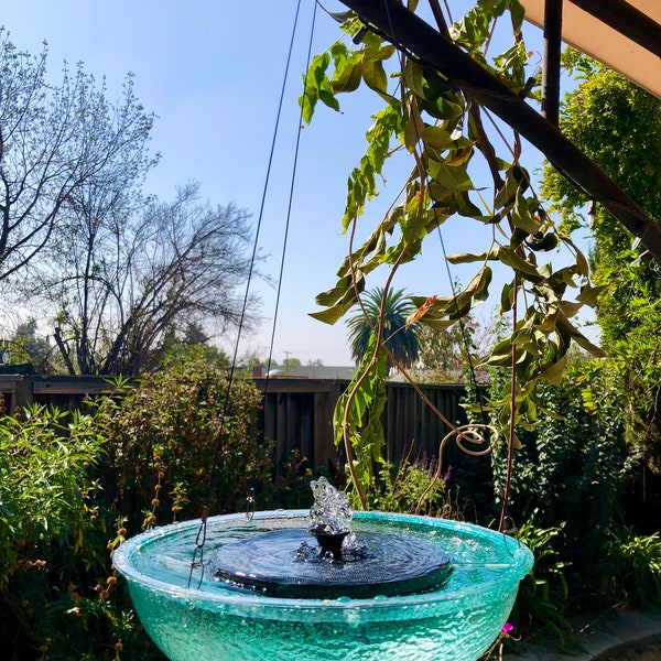 Solar Water Fountain Outdoor Garden - Etsy