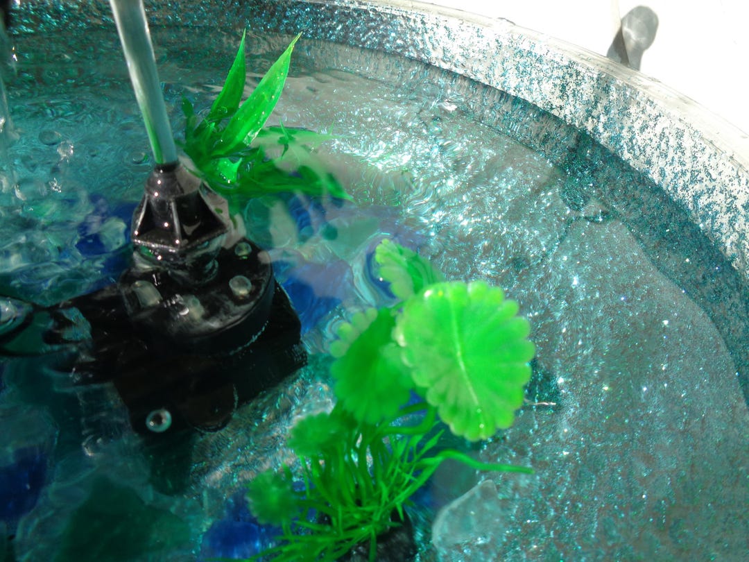 Birdbath Solar Fountain, Mermaid Sparkle With Solar Panel, 16' Cord ...