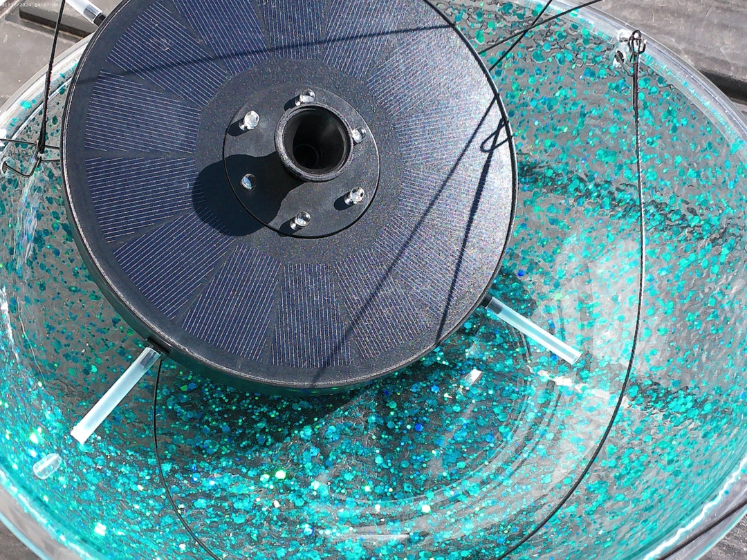 Hanging Solar Custom Bowl With Premium Lighted at N Ight Solar Fountain ...