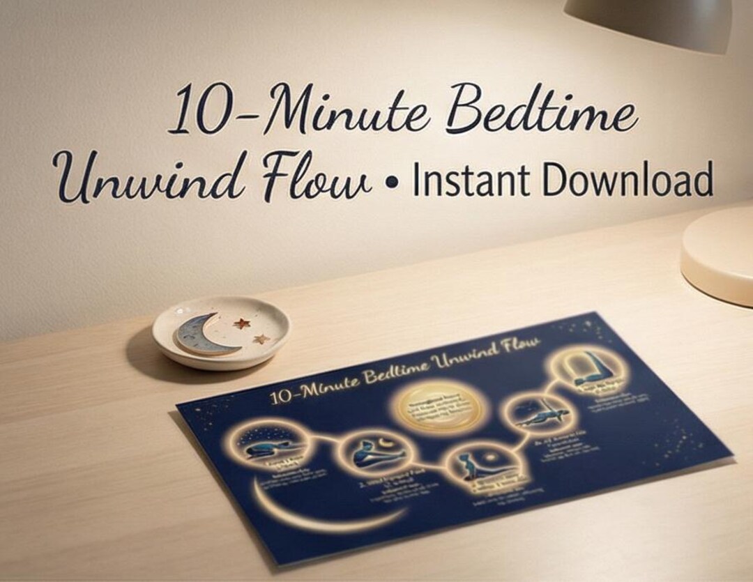 Bedtime Unwind Yoga Flow Printable | Gentle Evening Routine | Night ...