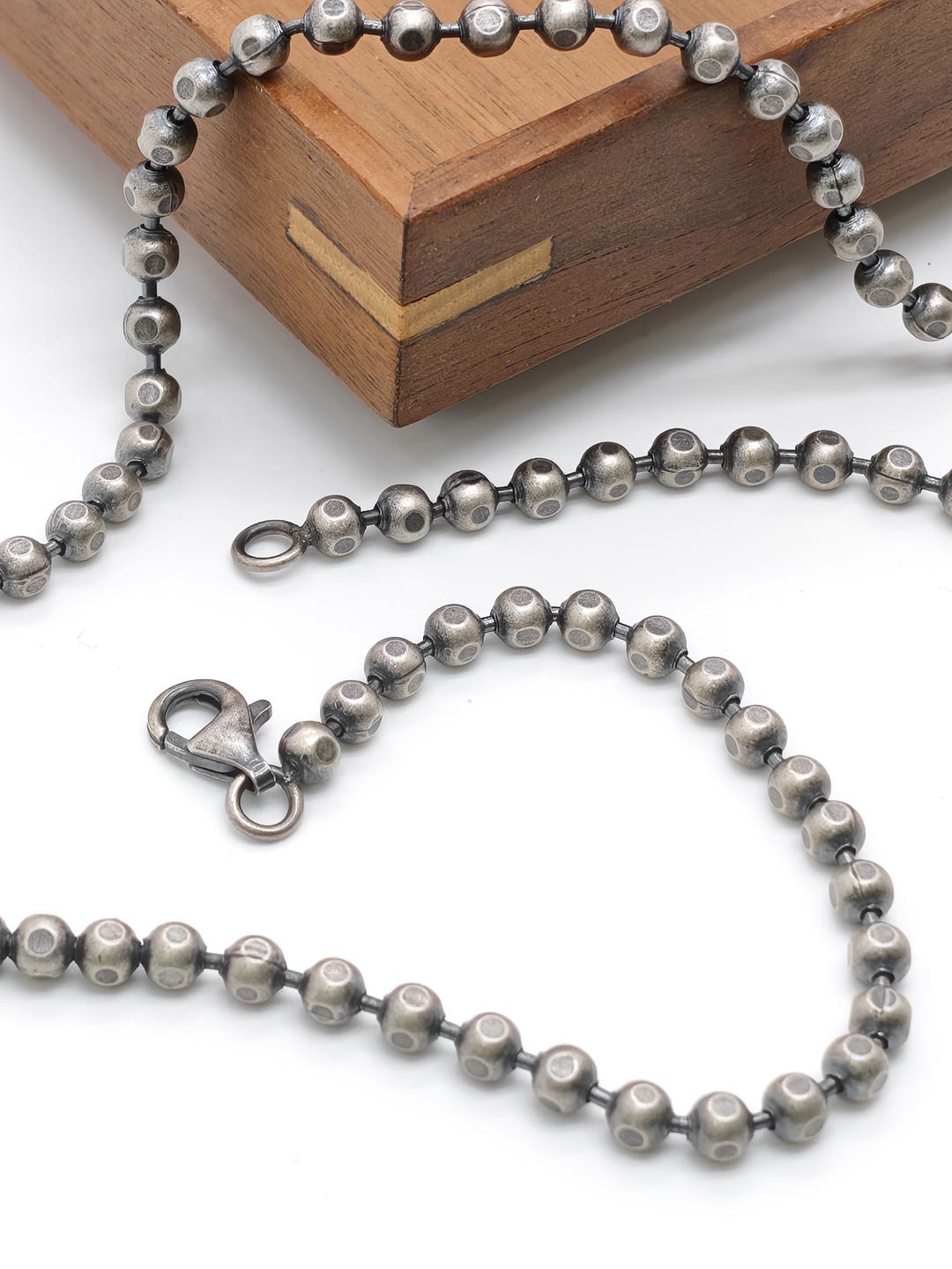 4mm S925 Sterling Silver Bead Chain - Etsy