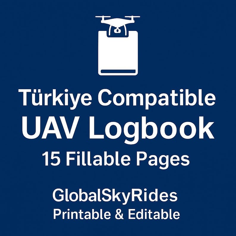 UAV Drone Flight Logbook Templates Printable Logbook PDF Editable DOCX ...