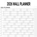 2026 Yearly Wall Calendar Planner, Minimalist Design (digital Download ...